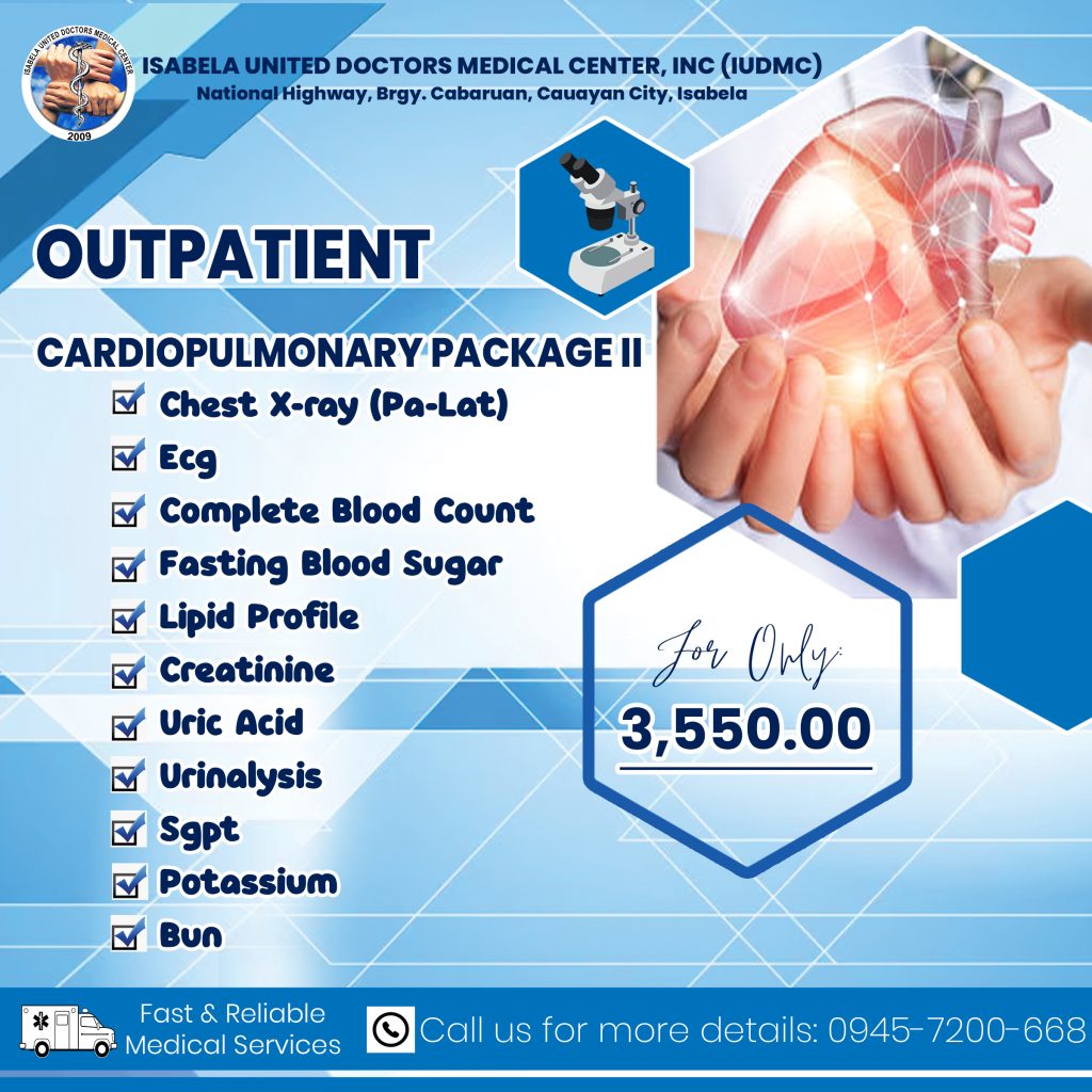 CardioPulmonary Package II – Isabela United Doctors Medical Center